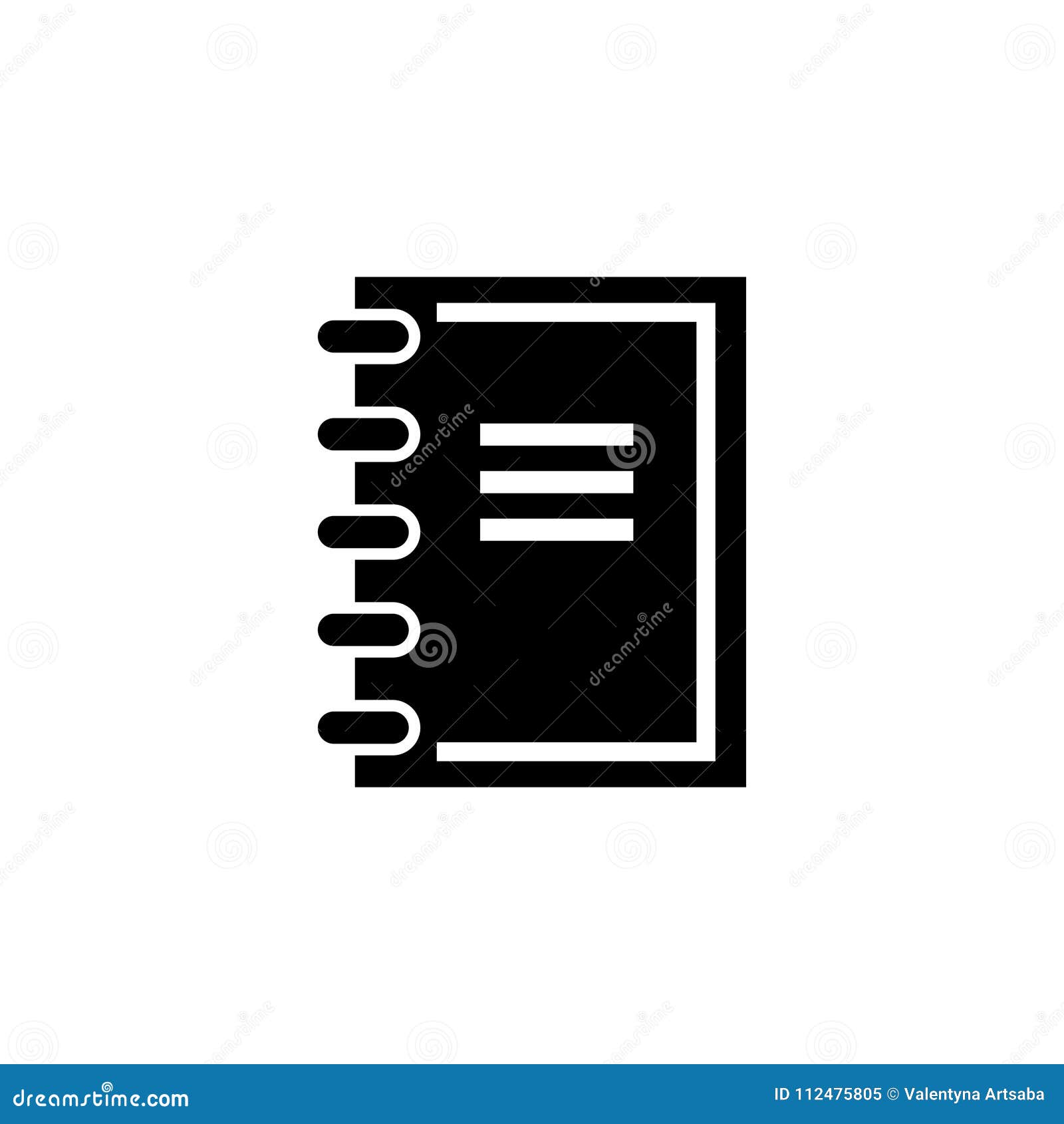 Cuaderno Icono Plano Del Vector De La Libreta Ilustración del Vector ...