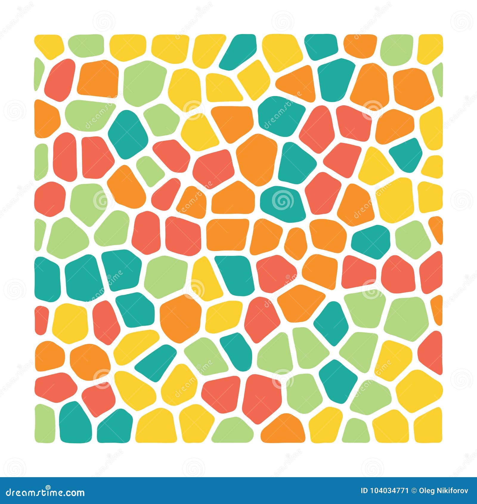 Cuadrado De Los Elementos Del Mosaico Ilustración del Vector ...