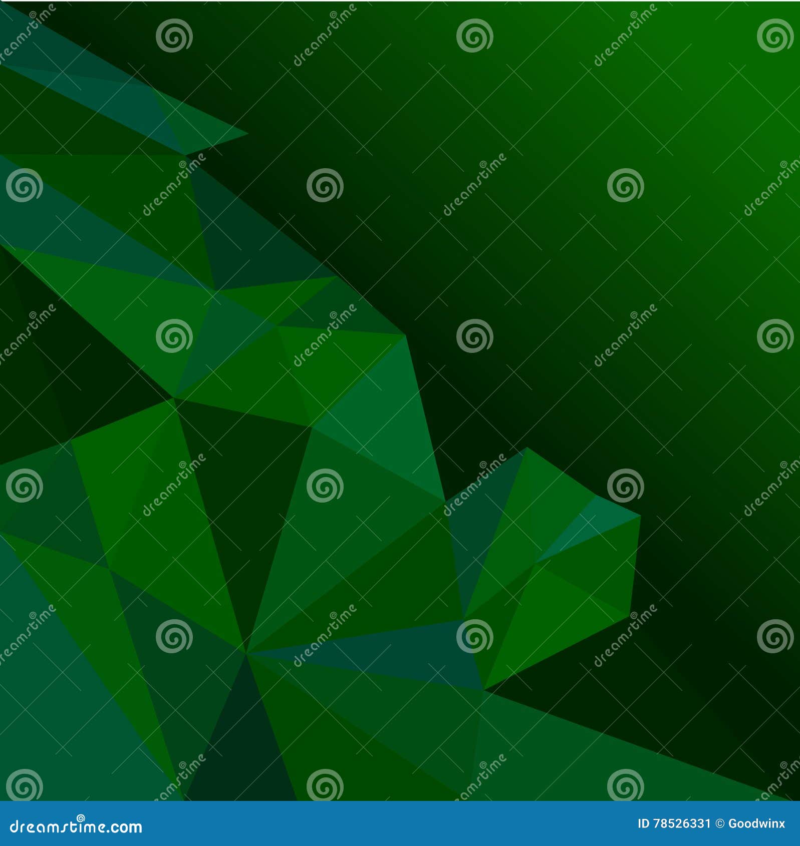 Cuadrado Verde Poligonal Del Fondo Ilustración del Vector - Ilustración ...