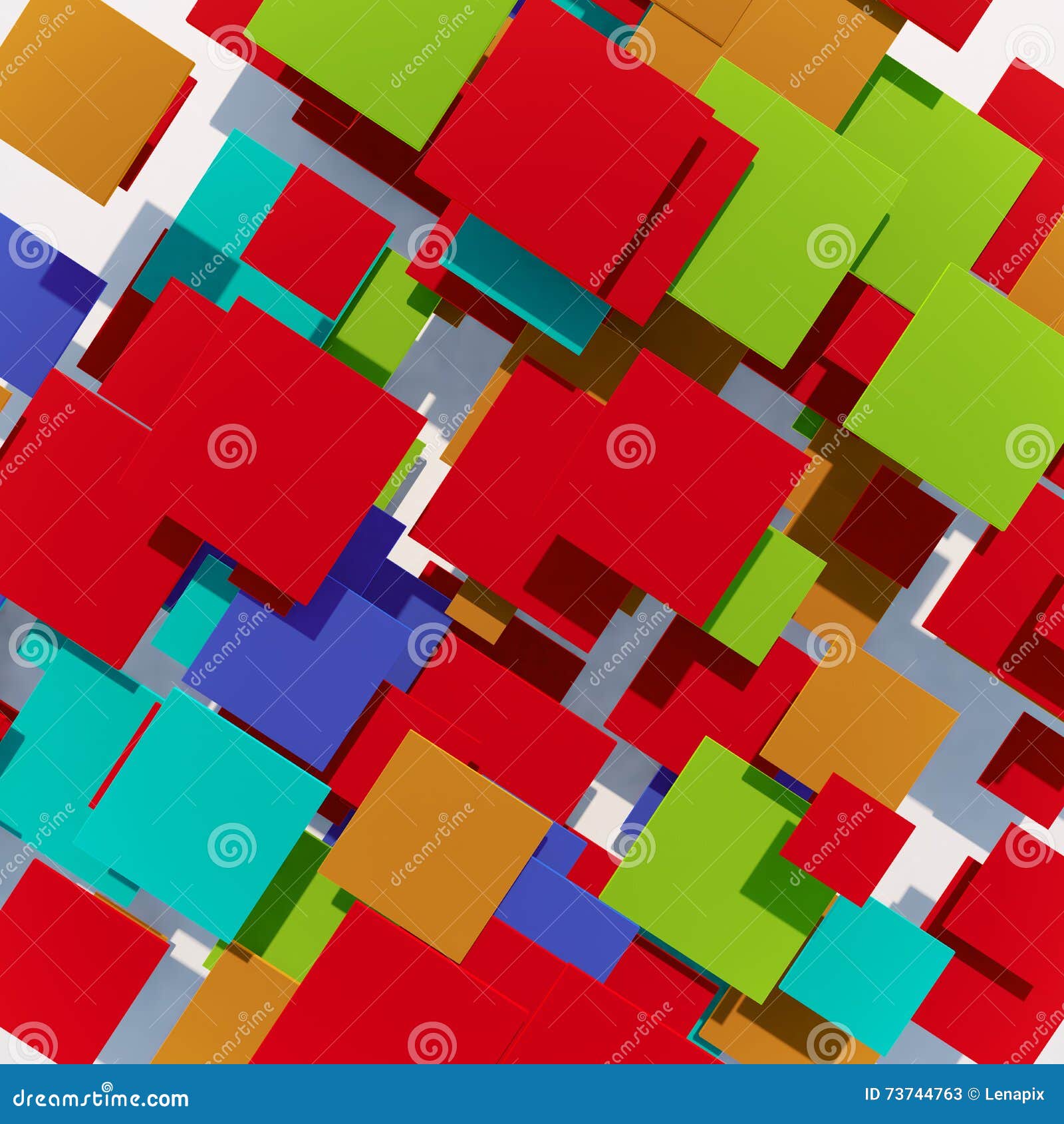 Cuadrados Coloridos Abstractos Stock de ilustración - Ilustración de ...