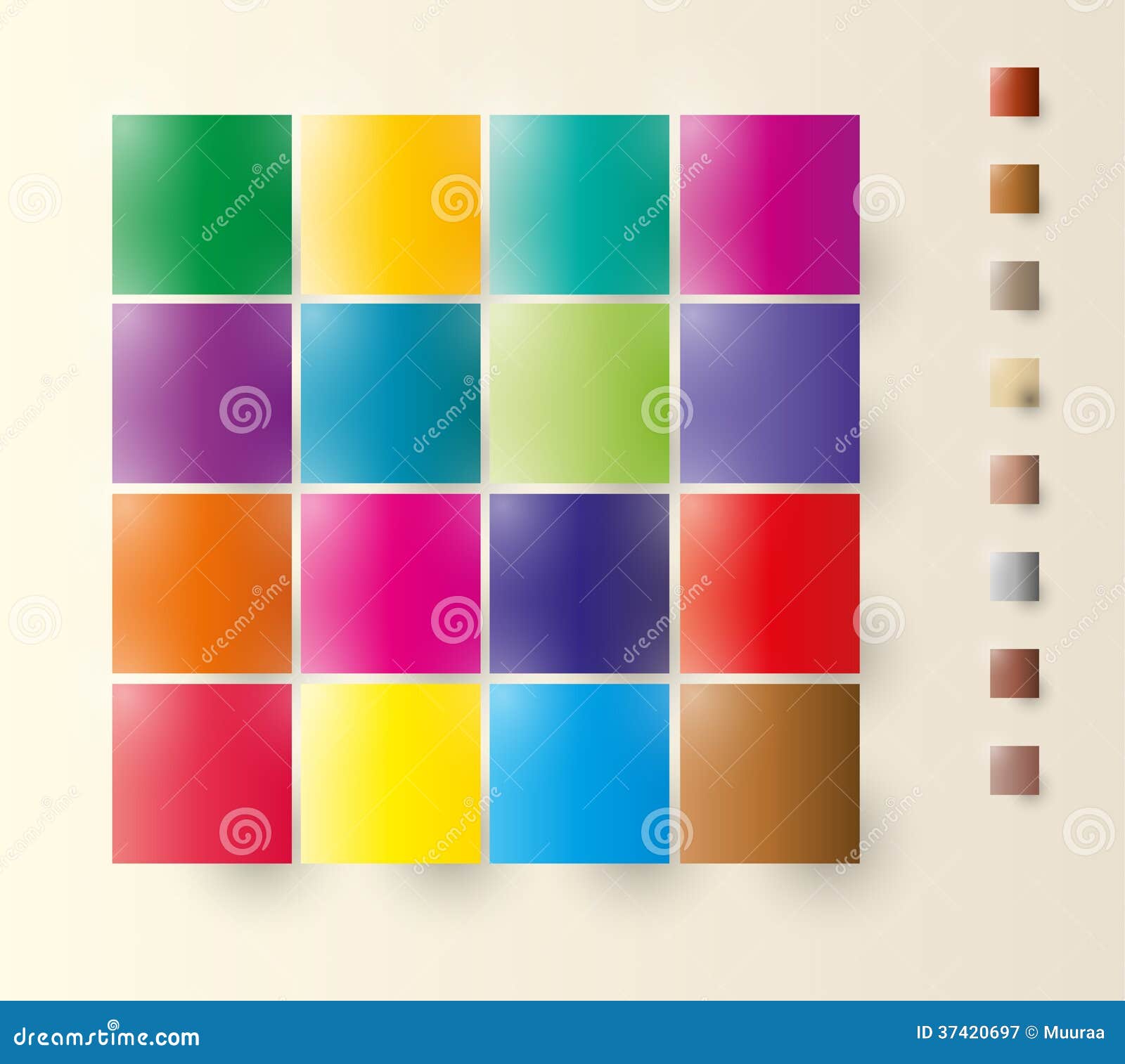 Cuadrados del color ilustración del vector. Ilustración de cuadrados ...