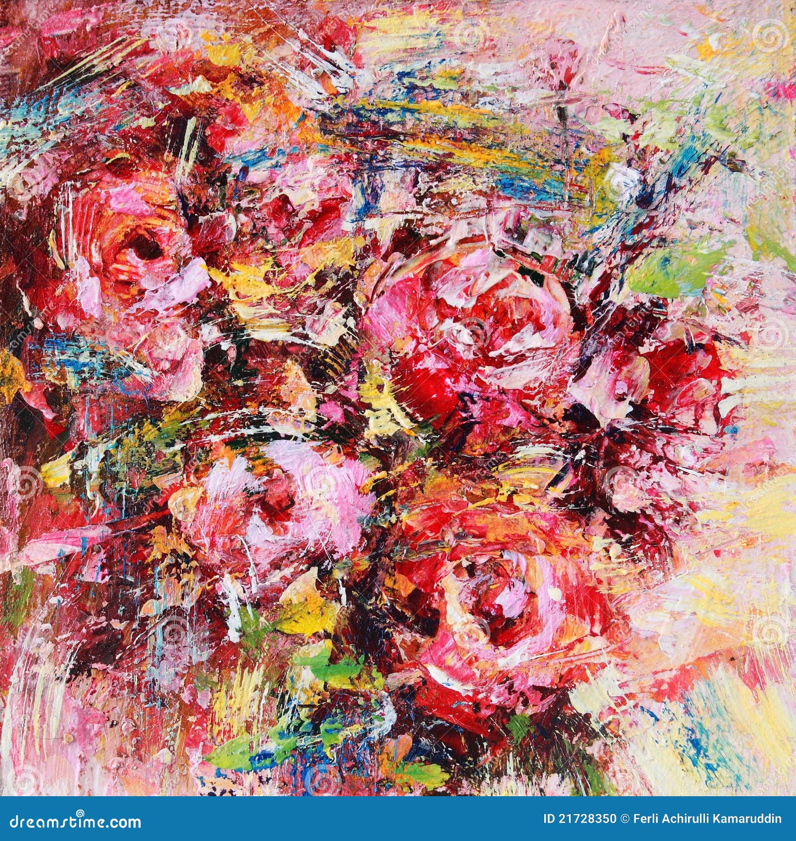 Cuadro Abstracto De La Flor Stock de ilustración - Ilustración de nadie ...