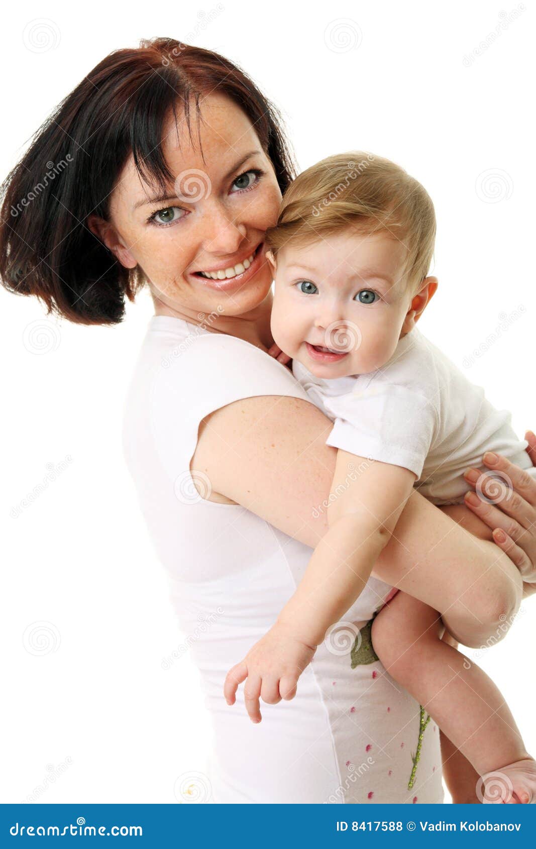 Cuadro De La Madre Feliz Con El Bebé Foto de archivo - Imagen de ...