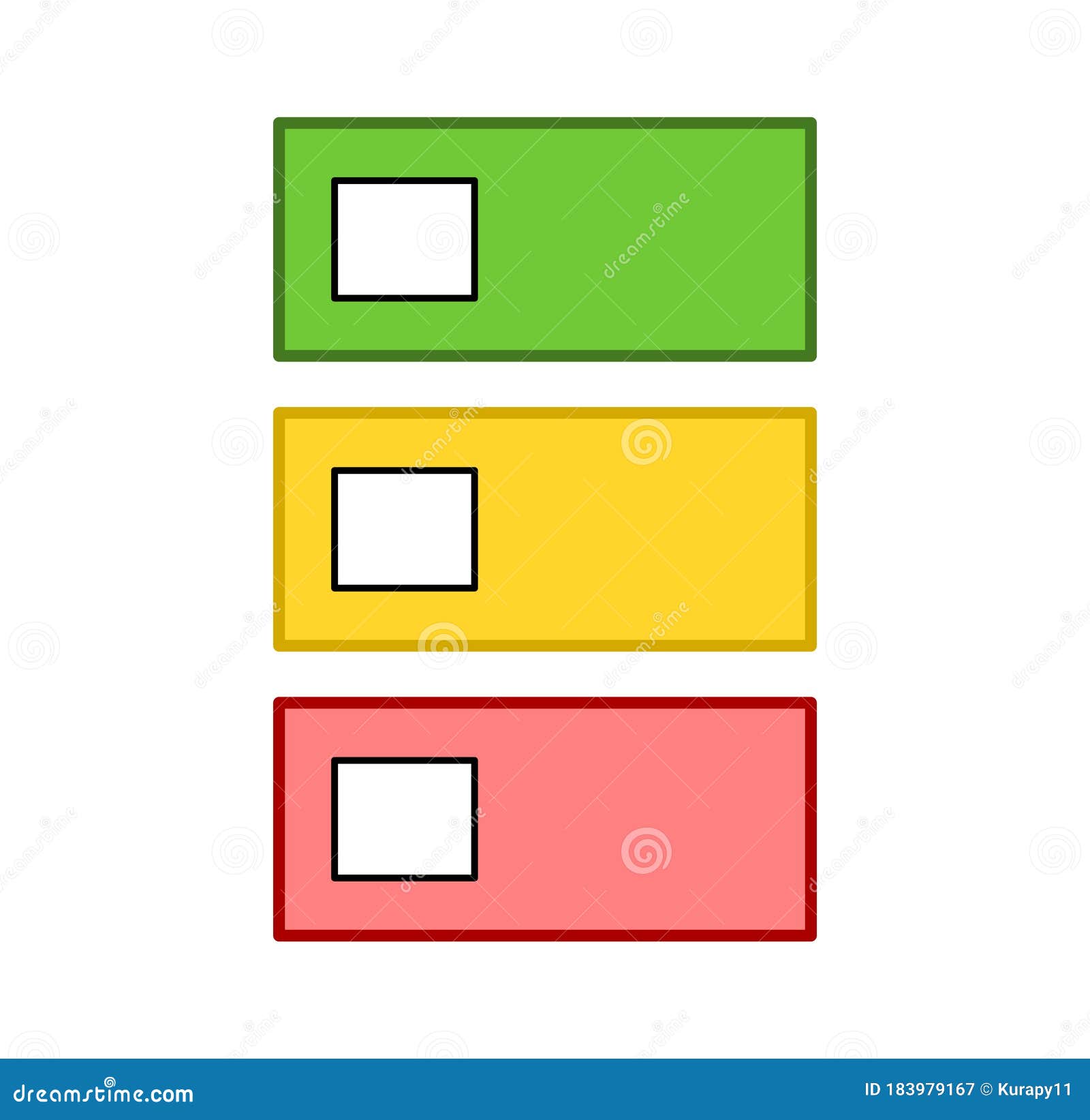 Cuadro De Texto De 3 Colores Para El Texto Stock de ilustración ...