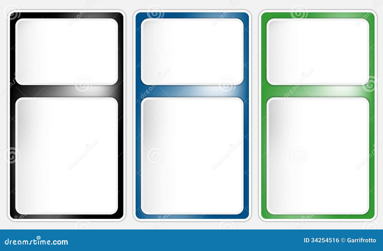 Cuadro De Texto Del Vector Tres Ilustración del Vector - Ilustración de ...