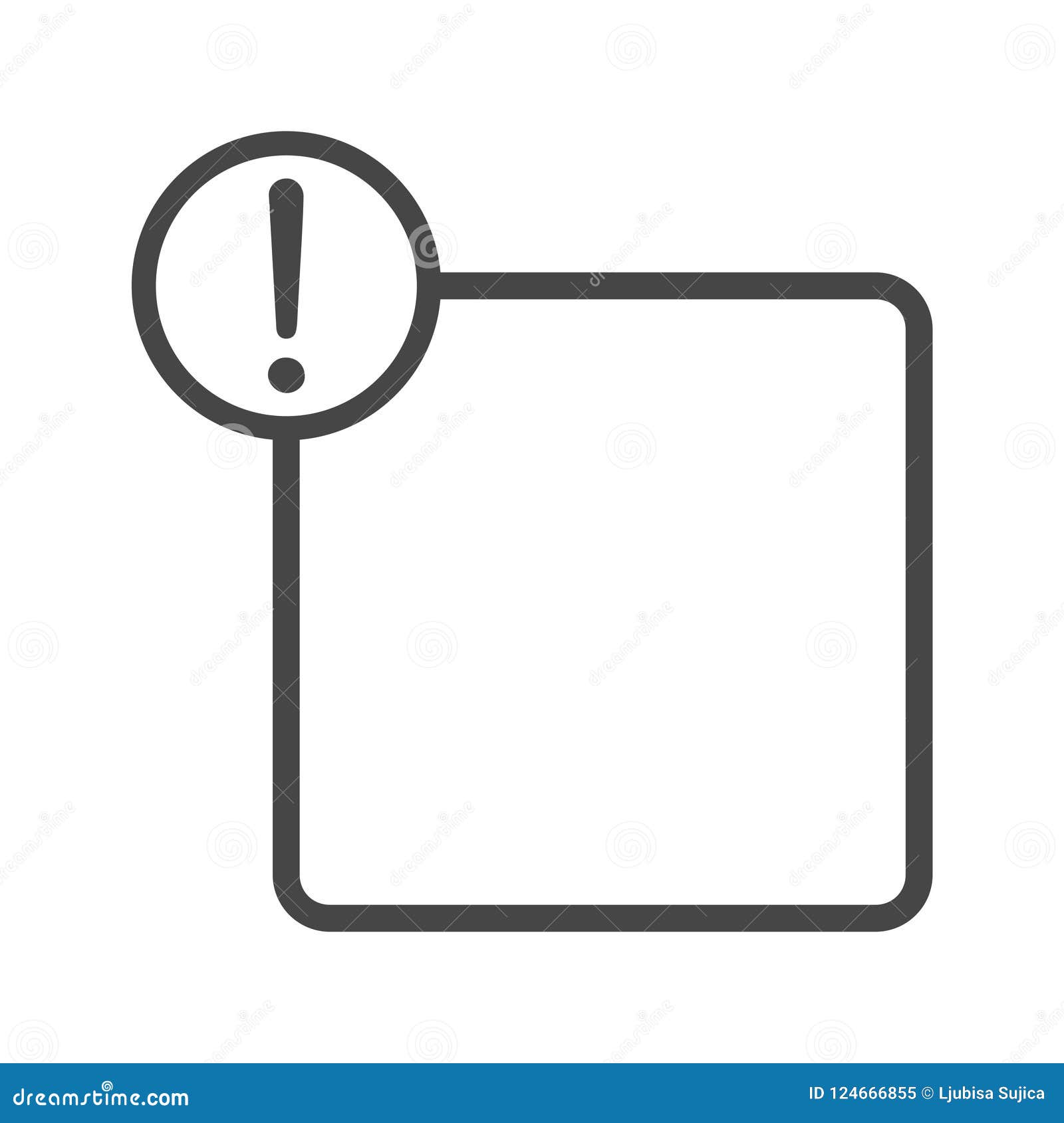 Cuadro De Texto Y Marca De Exclamación Ilustración del Vector ...