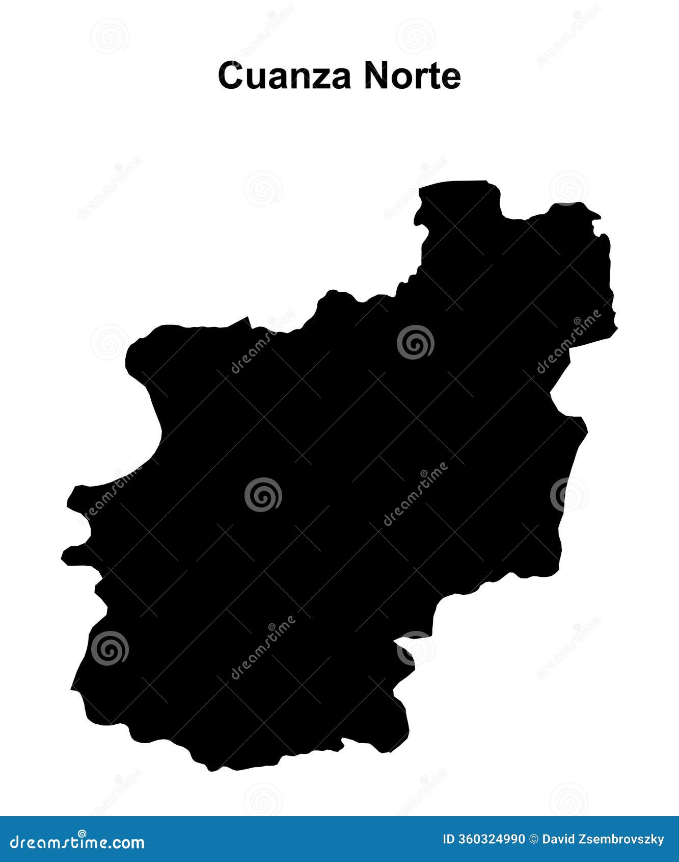 Cuanza Norte outline map stock vector. Illustration of outline - 360324990