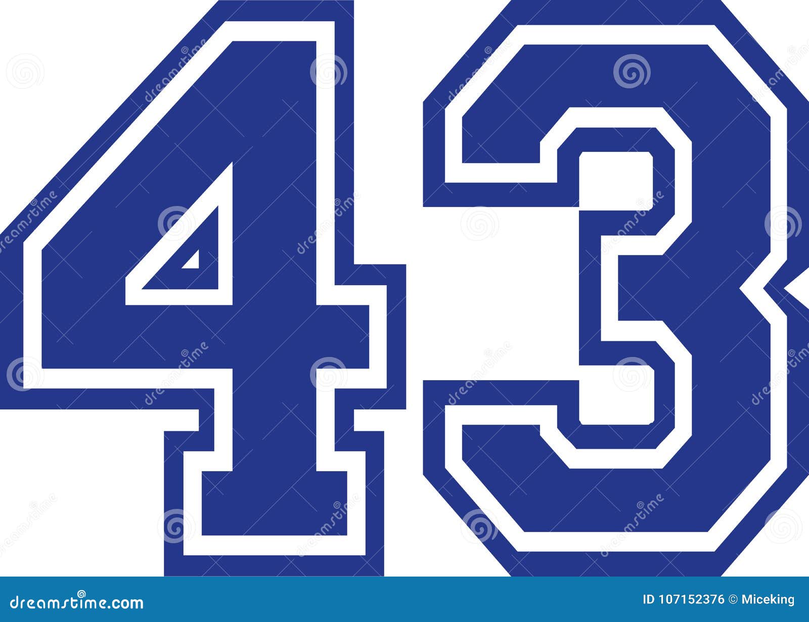 Cuarenta Y Tres Universidades Number43 Stock de ilustración ...