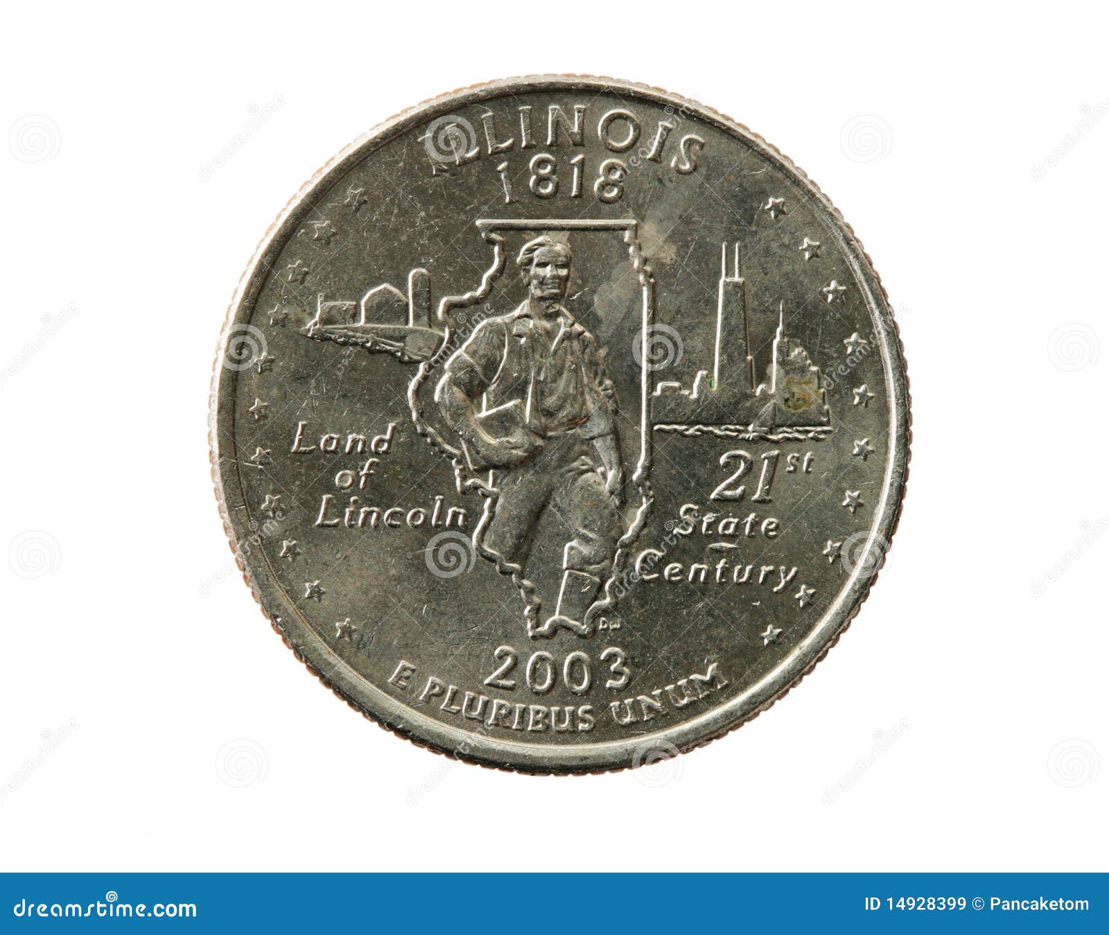 Cuarto aislado de Illinois imagen de archivo. Imagen de siglo - 14928399