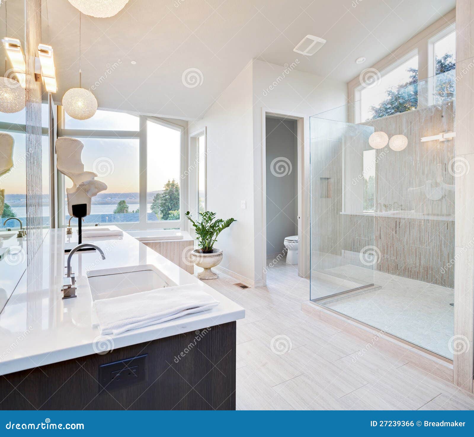 Cuarto de baño de lujo foto de archivo. Imagen de elegante - 27239366