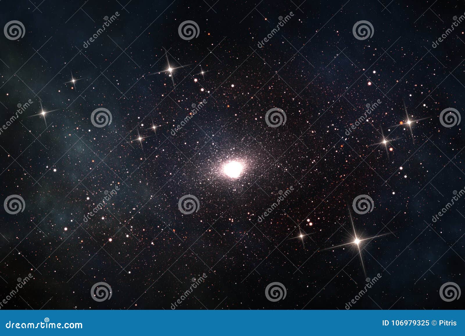 Cuasar en espacio profundo stock de ilustración. Ilustración de ...