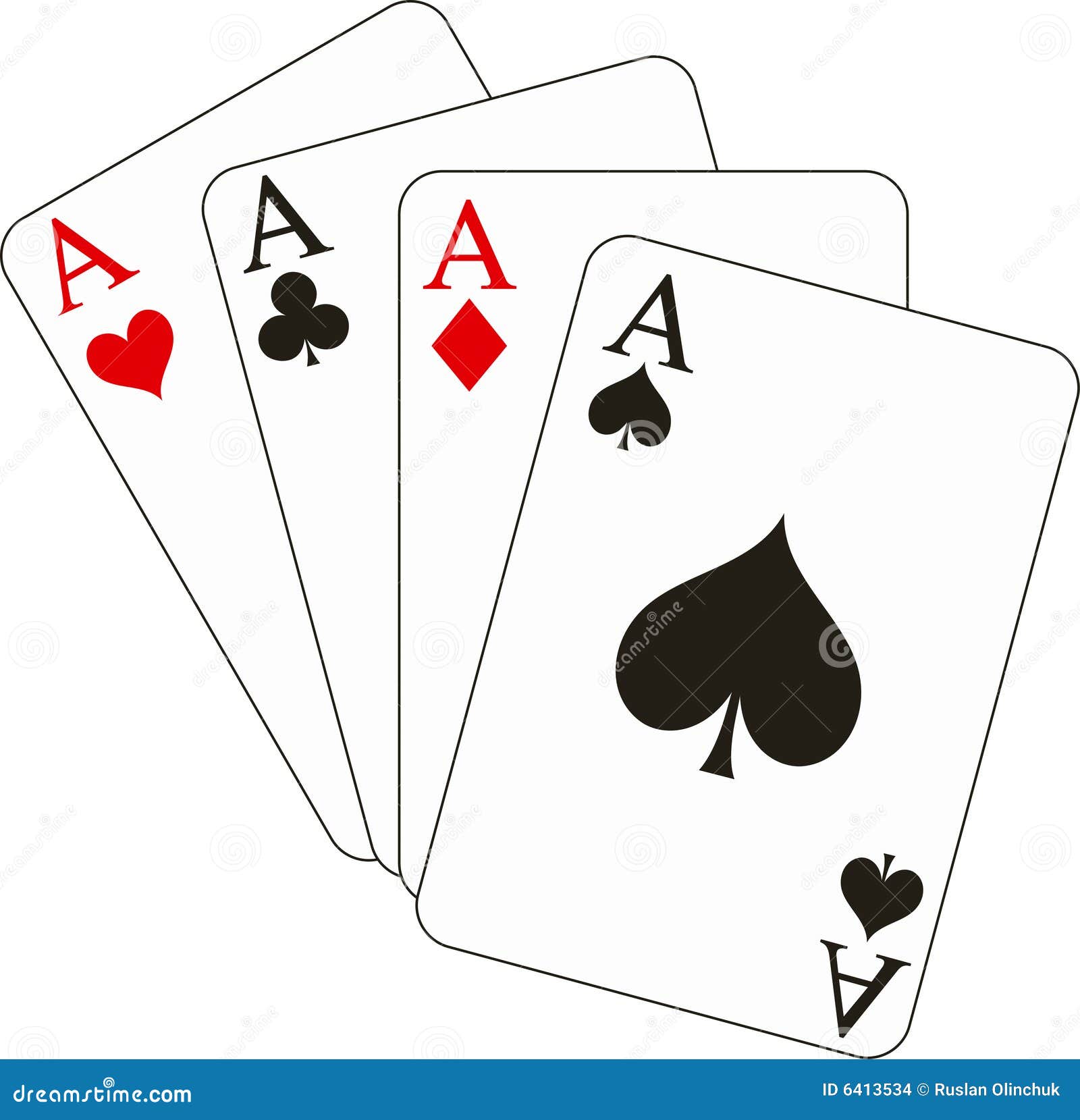 Cuatro as ilustración del vector. Ilustración de vector - 6413534