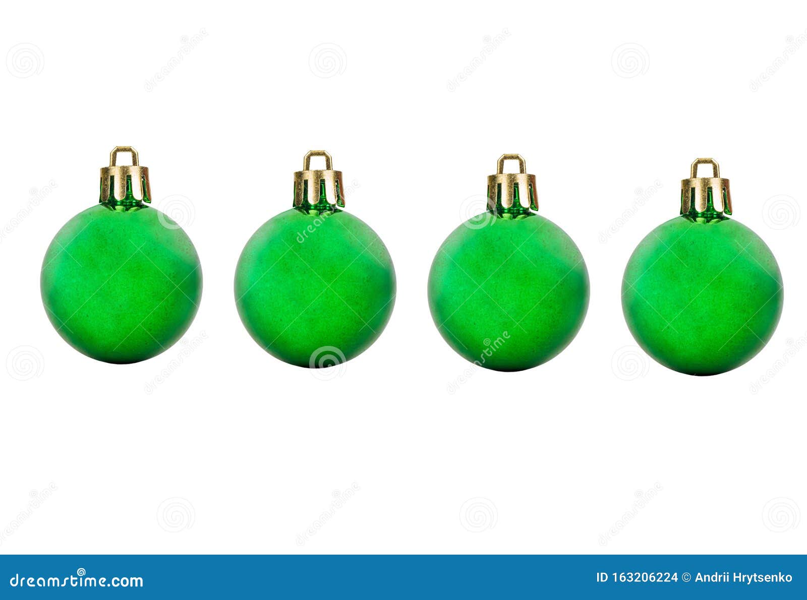 Cuatro Bolas Verdes De Navidad Foto de archivo - Imagen de esfera ...