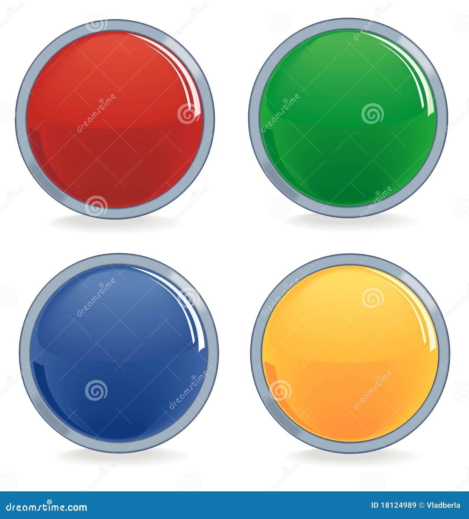 Cuatro botones del color ilustración del vector. Ilustración de clave ...