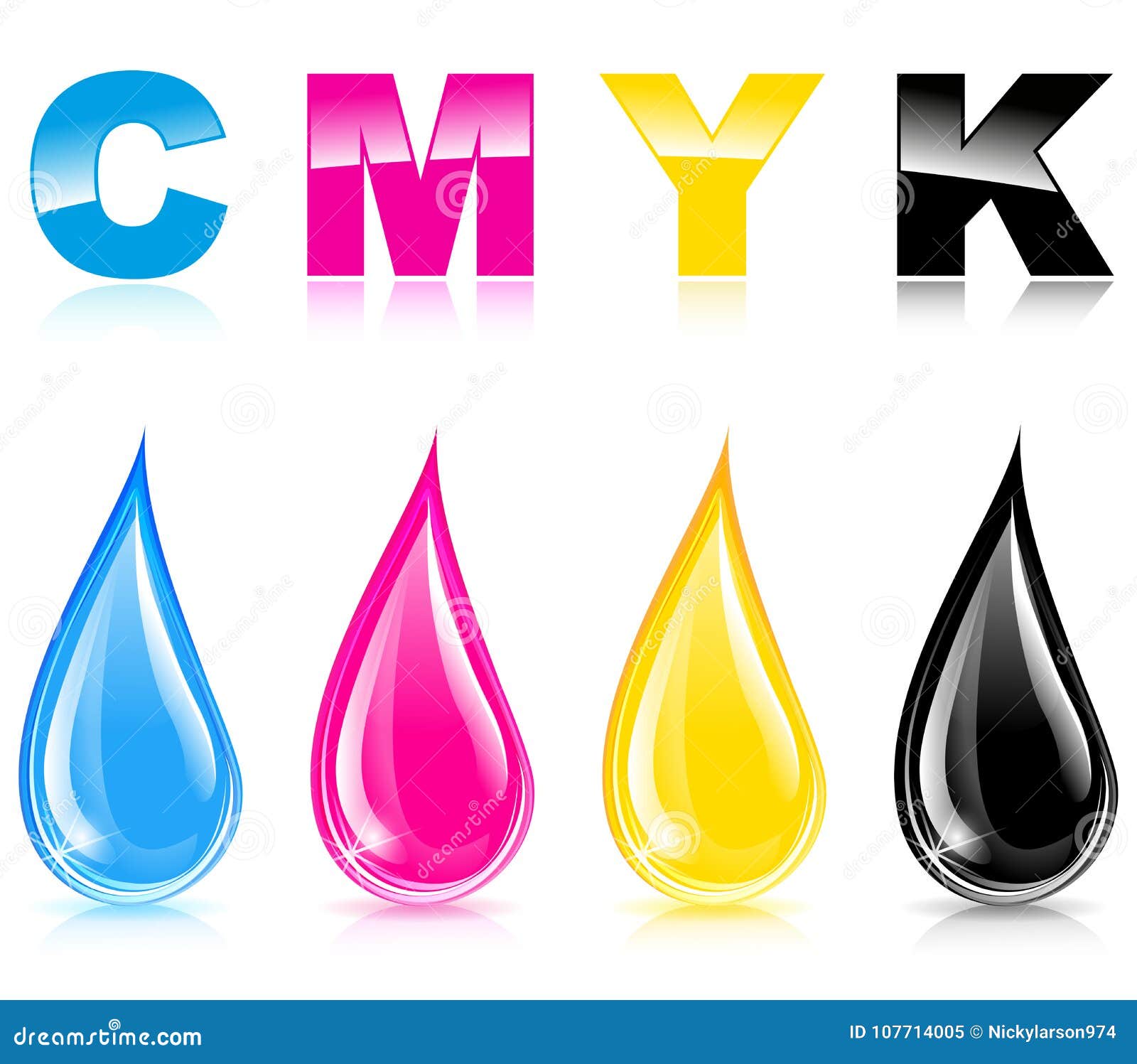 Cuatro Colores De La Impresión Ilustración del Vector - Ilustración de ...