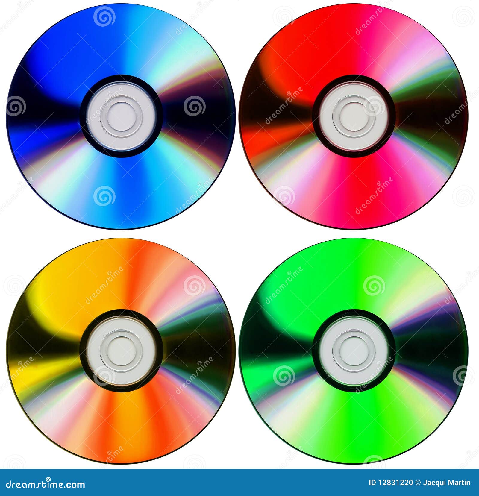 Cuatro discos coloreados foto de archivo. Imagen de datos - 12831220