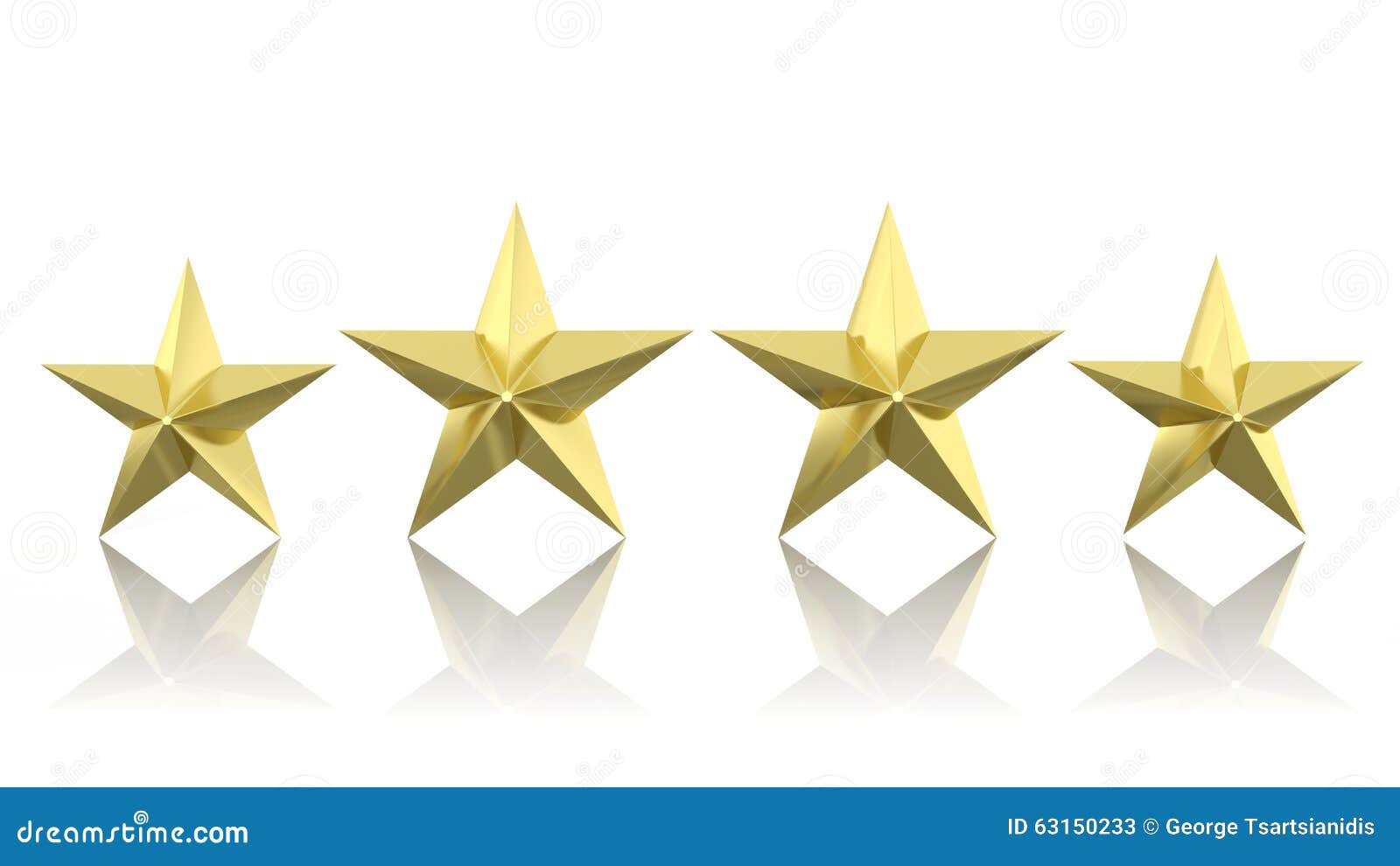 Cuatro estrellas de oro stock de ilustración. Ilustración de ganador - 63150233