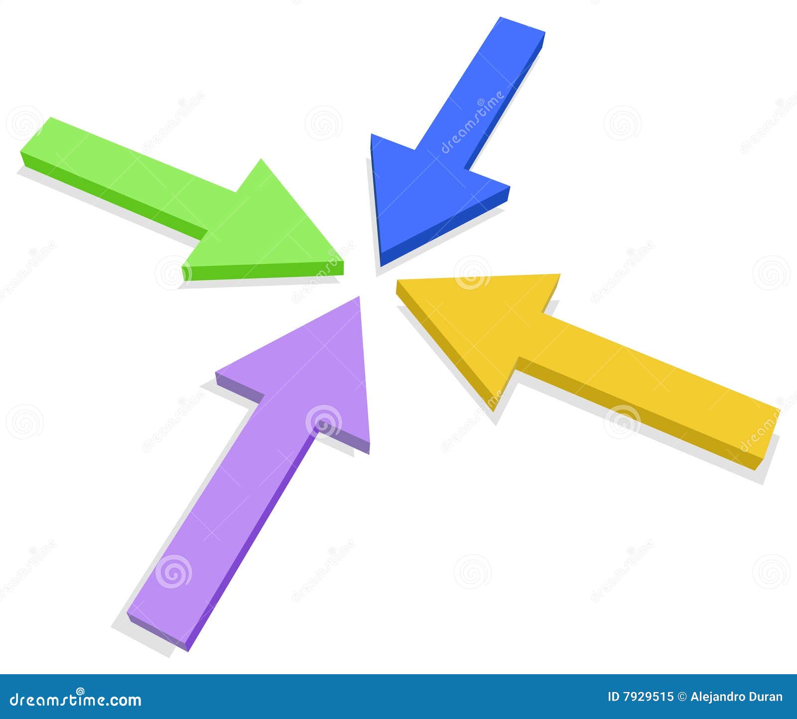 Cuatro flechas ilustración del vector. Ilustración de cuatro - 7929515