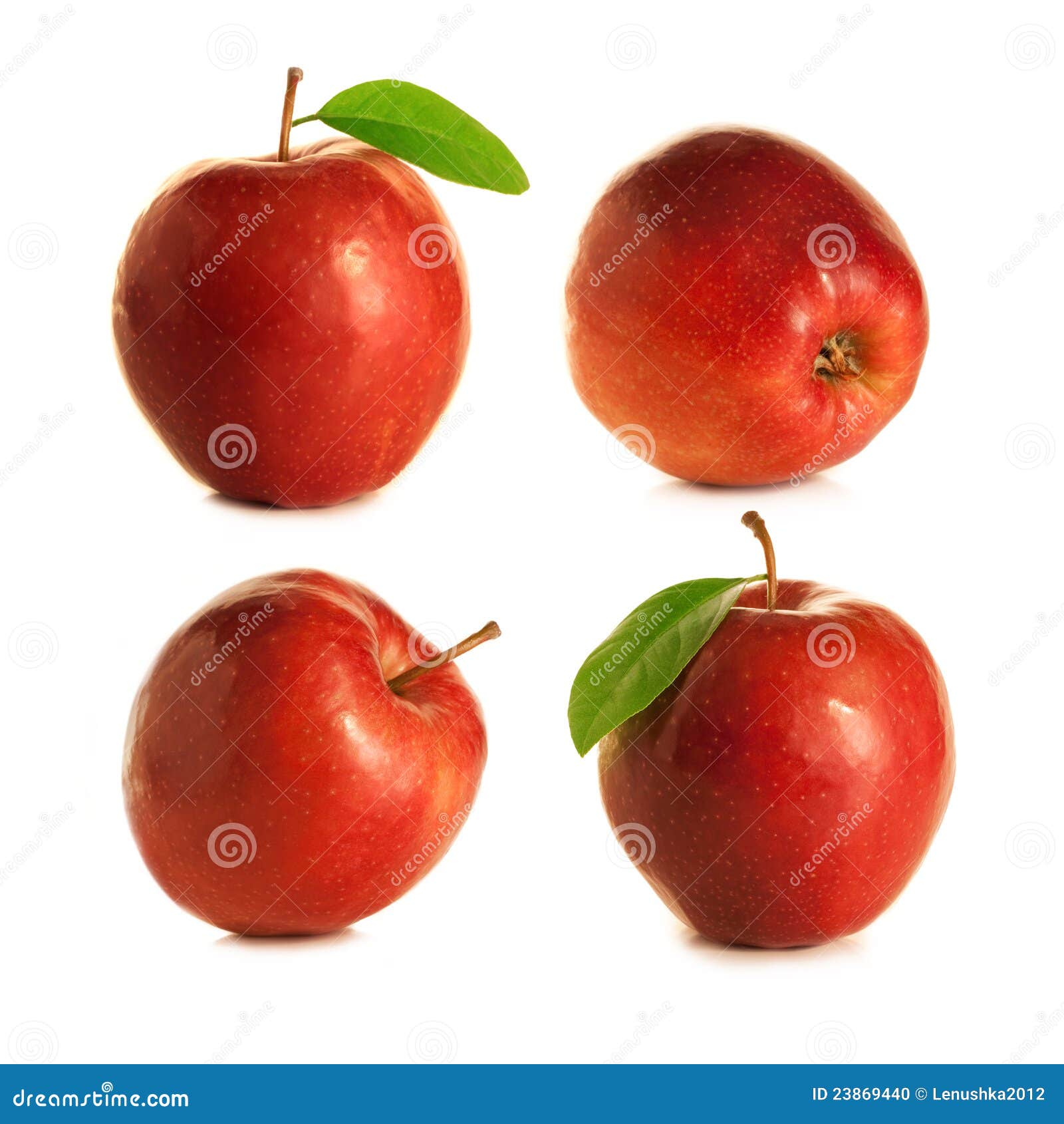 Cuatro manzanas rojas foto de archivo. Imagen de rojo - 23869440
