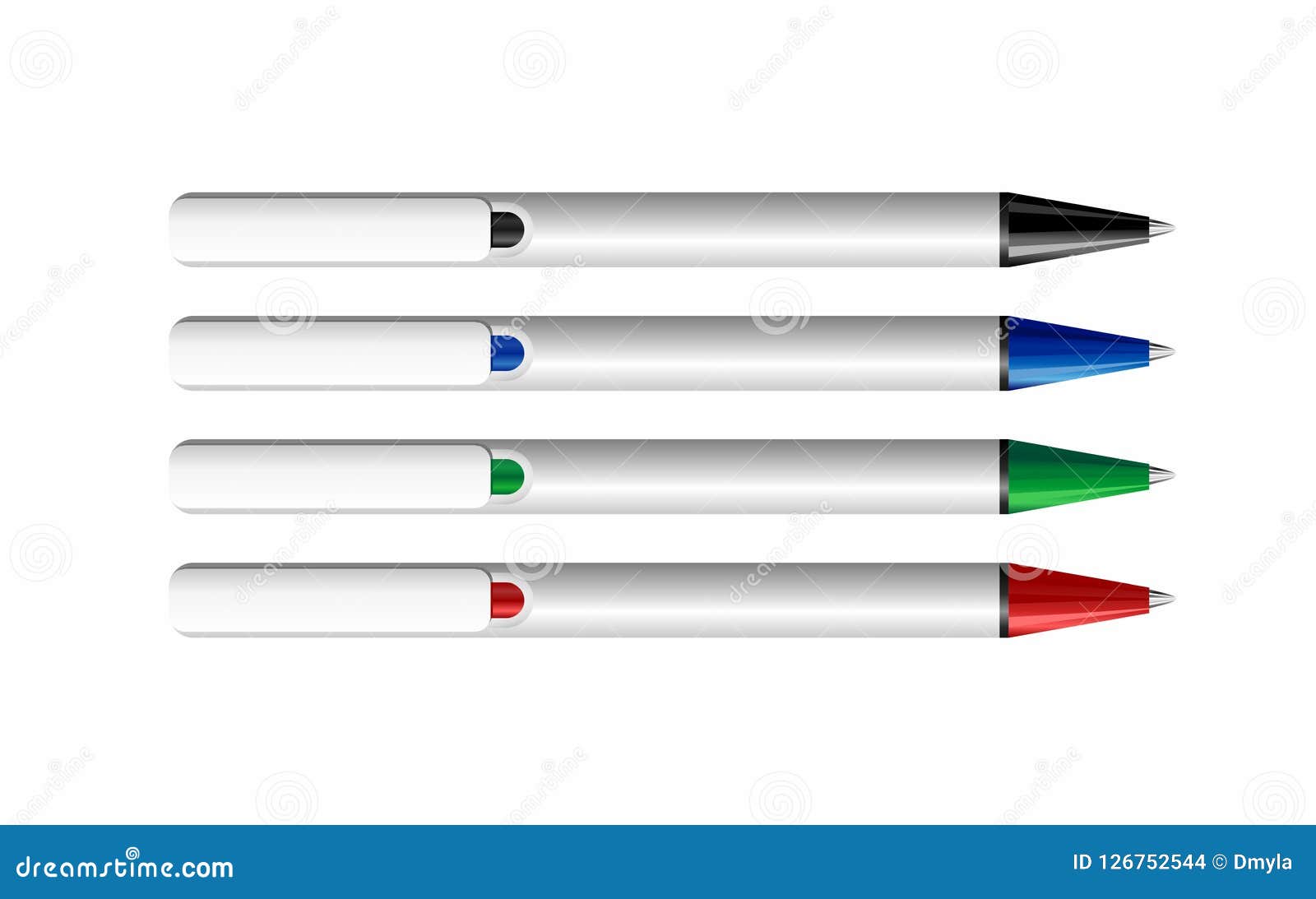 Cuatro plumas realistas ilustración del vector. Ilustración de nota ...