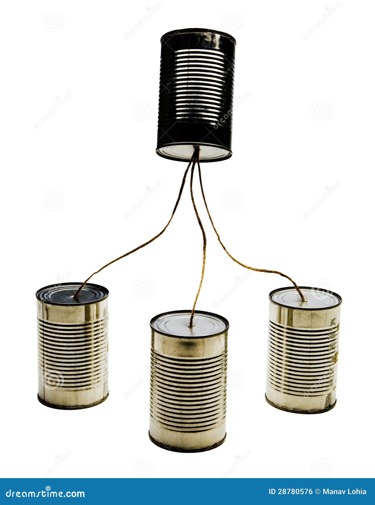 Cuatro Teléfonos De La Lata Foto de archivo - Imagen de inventivo ...