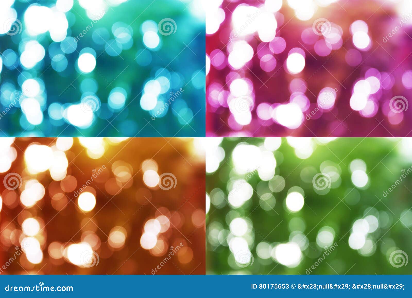 Cuatro Tipos Del Color De Bokeh Imagen de archivo - Imagen de horizonte ...