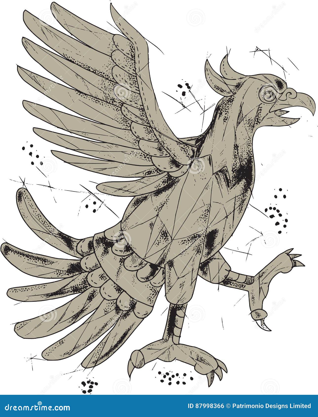 Cuauhtli Glifo Eagle Symbol Low Polygon Stock Abbildung - Illustration ...