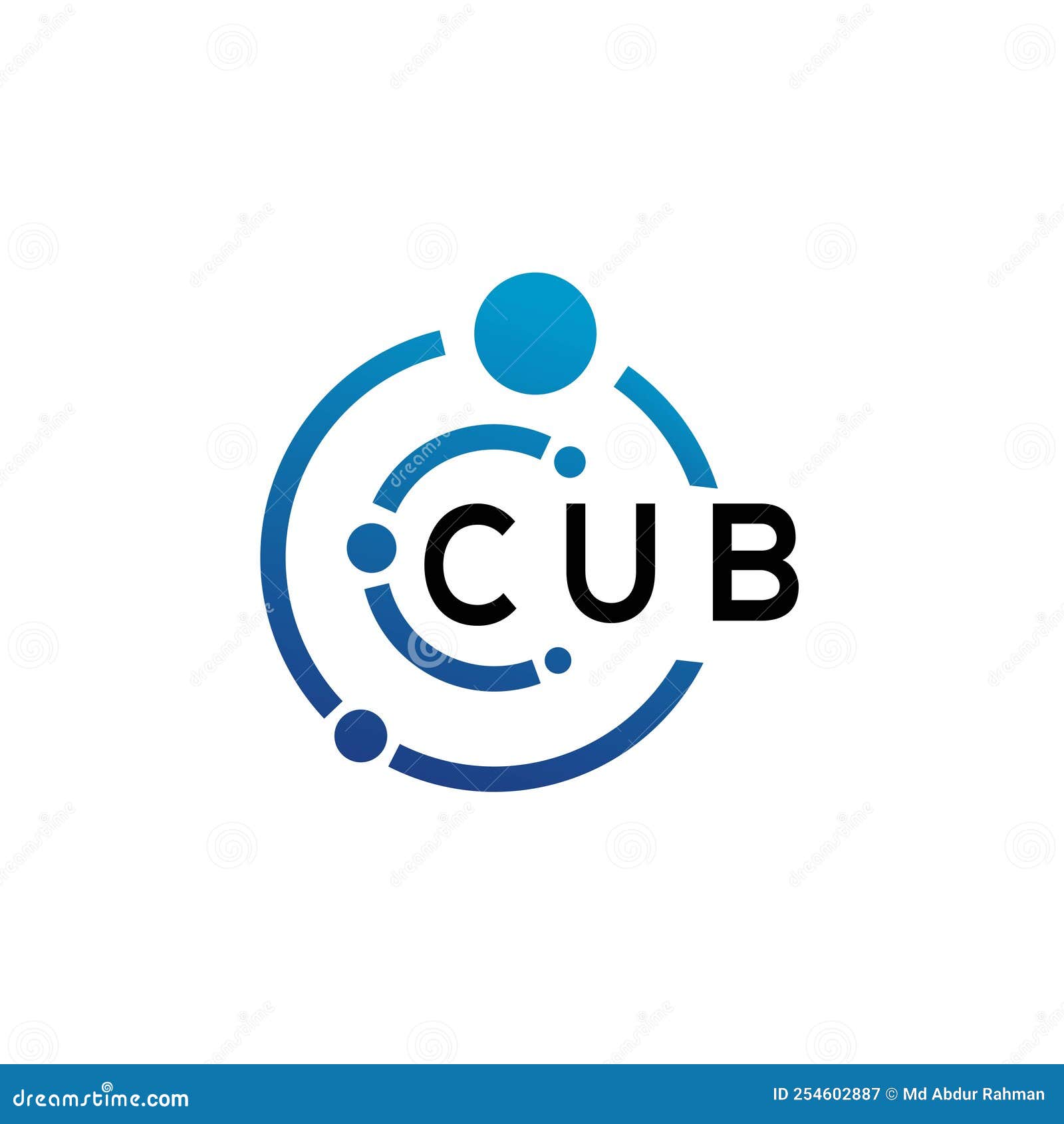 CUB Letter Logo Design on White Background. CUB Creative Initials ...