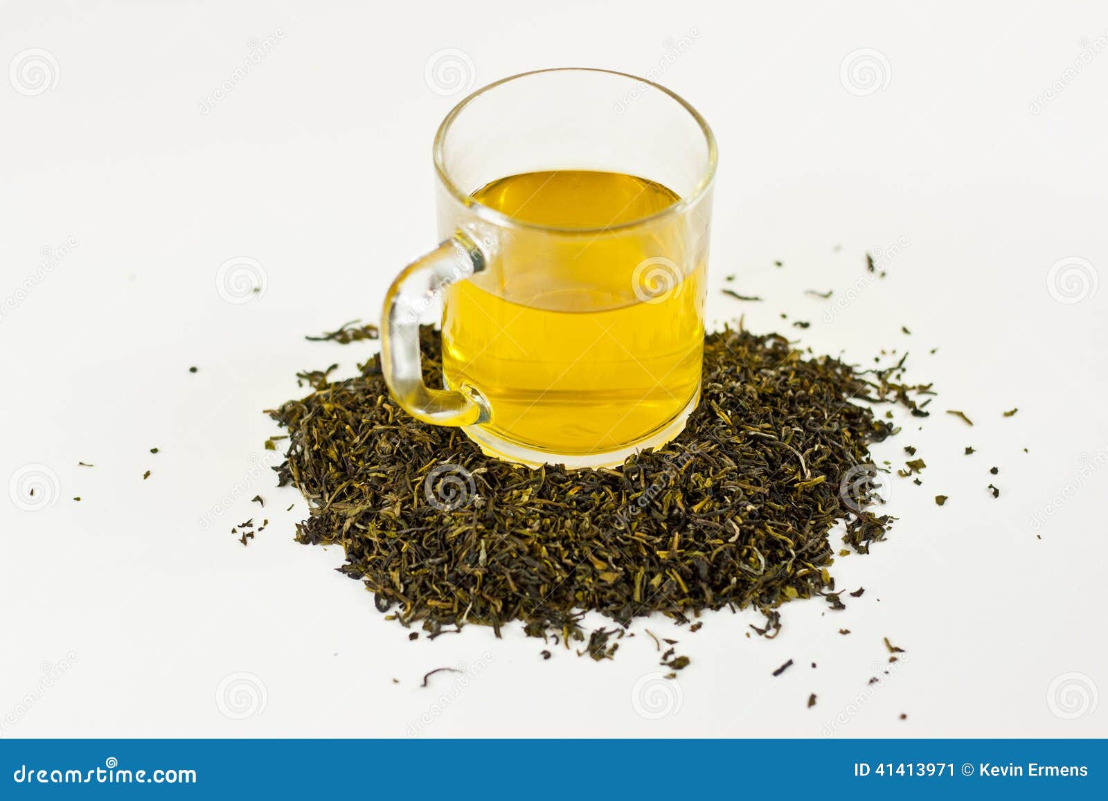 Cub of tea stock image. Image of green, surrounded, yellow - 41413971