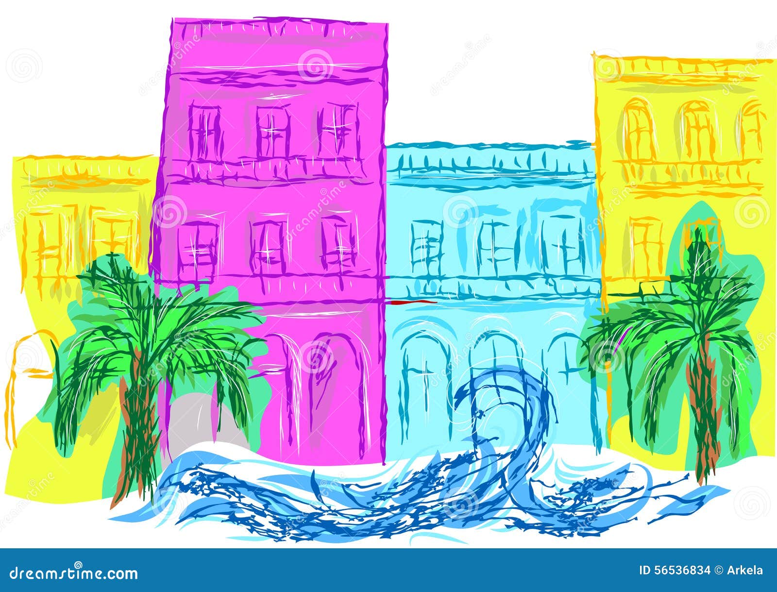 Cuba stock vector. Illustration of water, abstract, city - 56536834