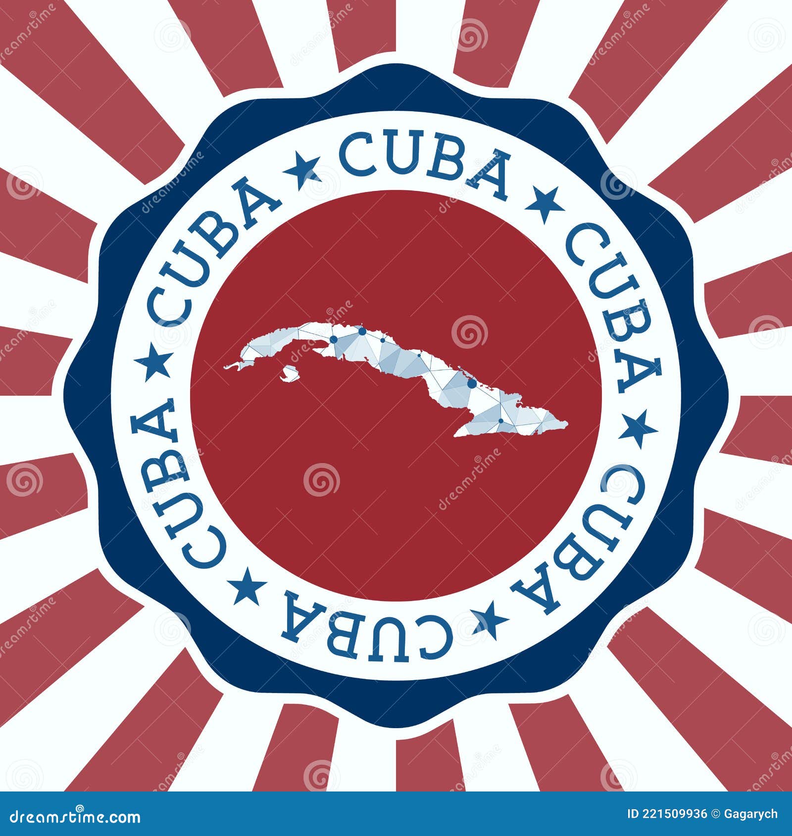 Cuba Badge. stock vector. Illustration of icon, border - 221509936