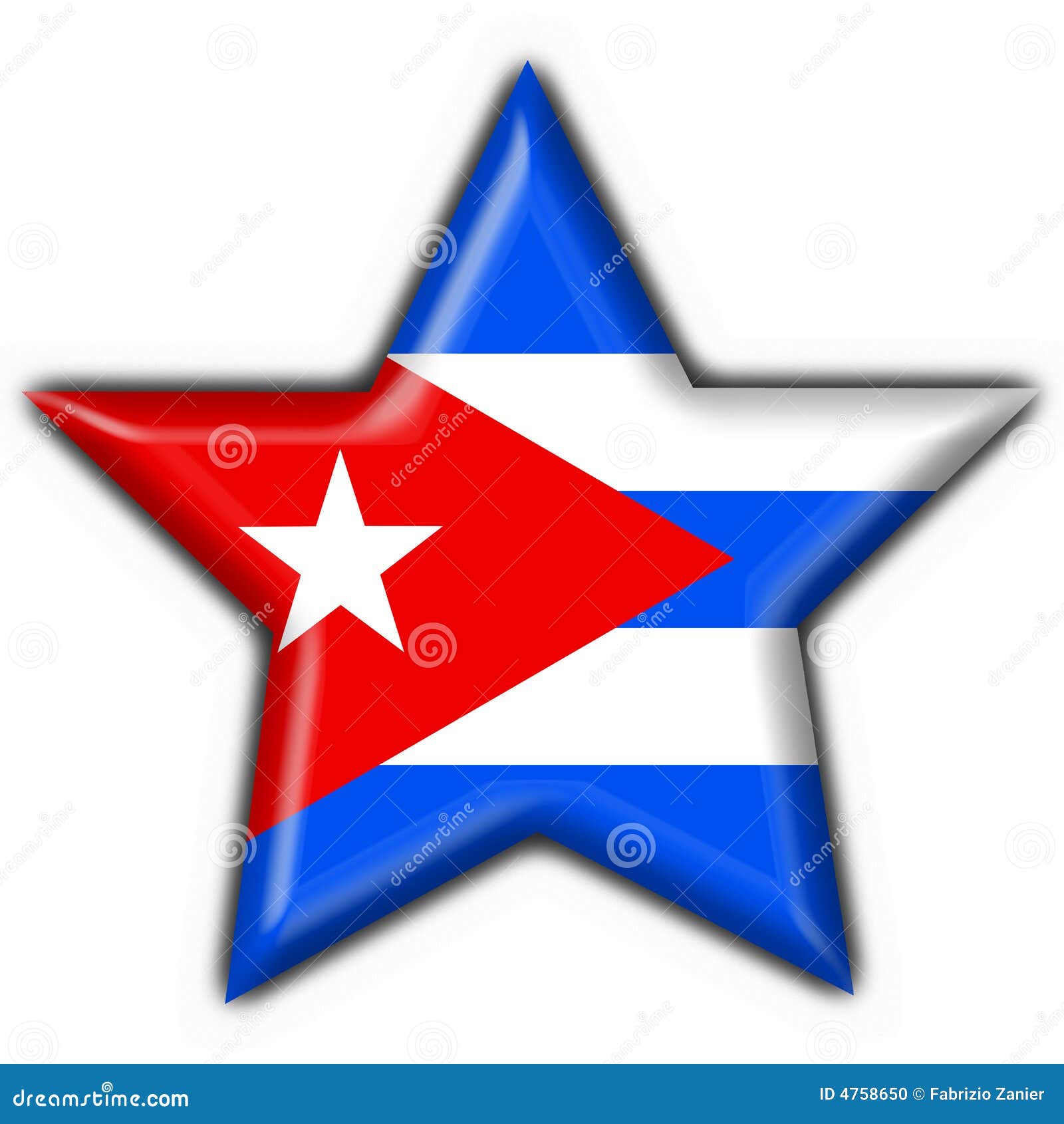 Cuba Button Flag Star Shape Stock Illustration - Illustration of flag ...