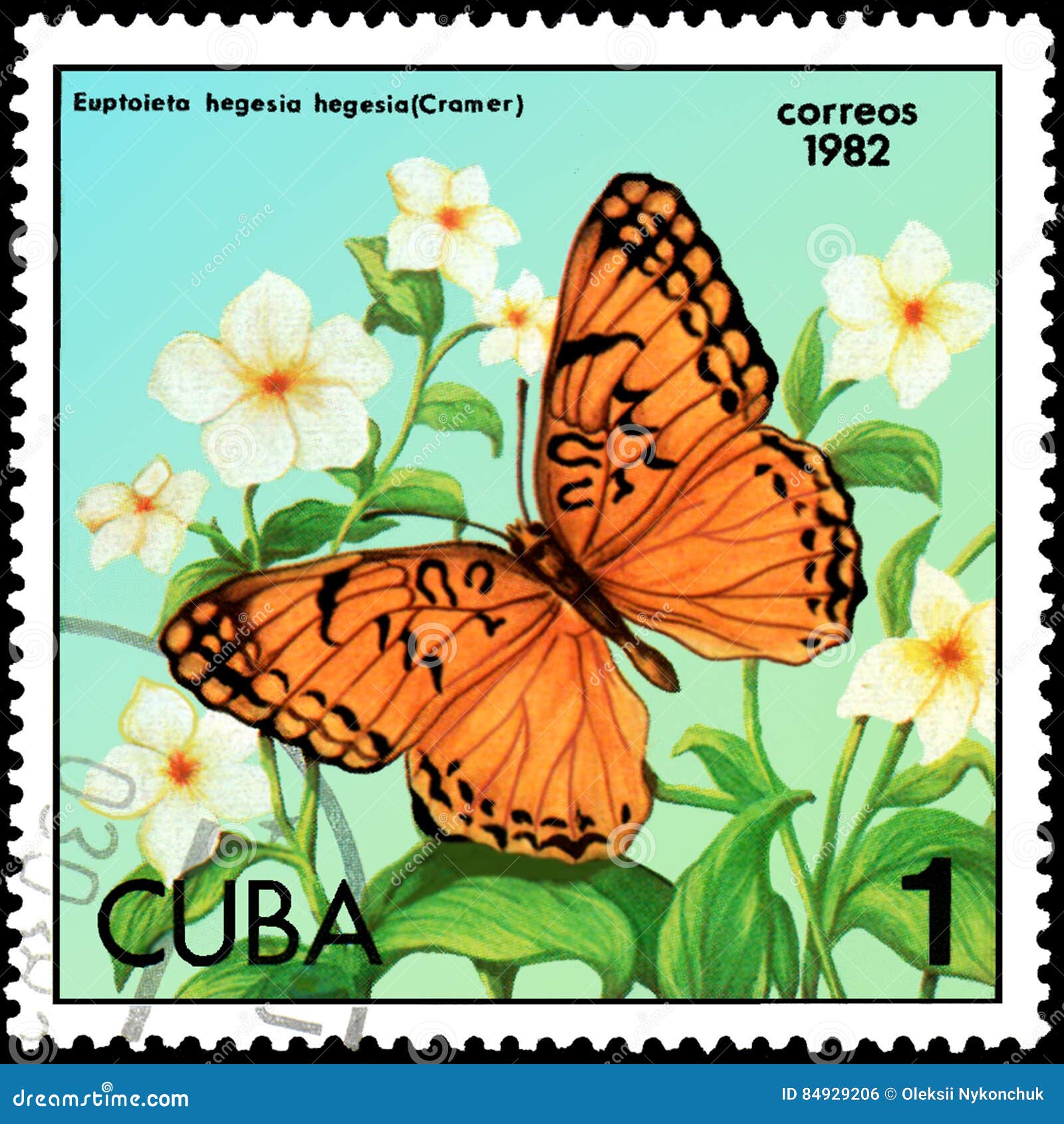 CUBA - CIRCA 1982: Postage Stamp Printed By Cuba Shows Butterfly ... CUBA - CIRCA 1982: Postage Stamp Printed By Cuba Shows Butterfly ...