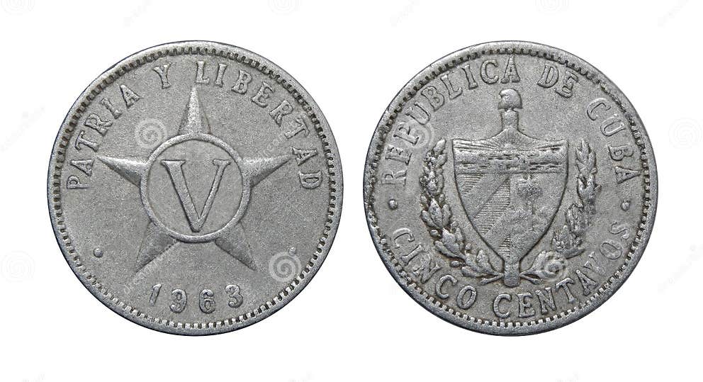 Cuba coin 5 five centavos stock image. Image of currency - 175092473