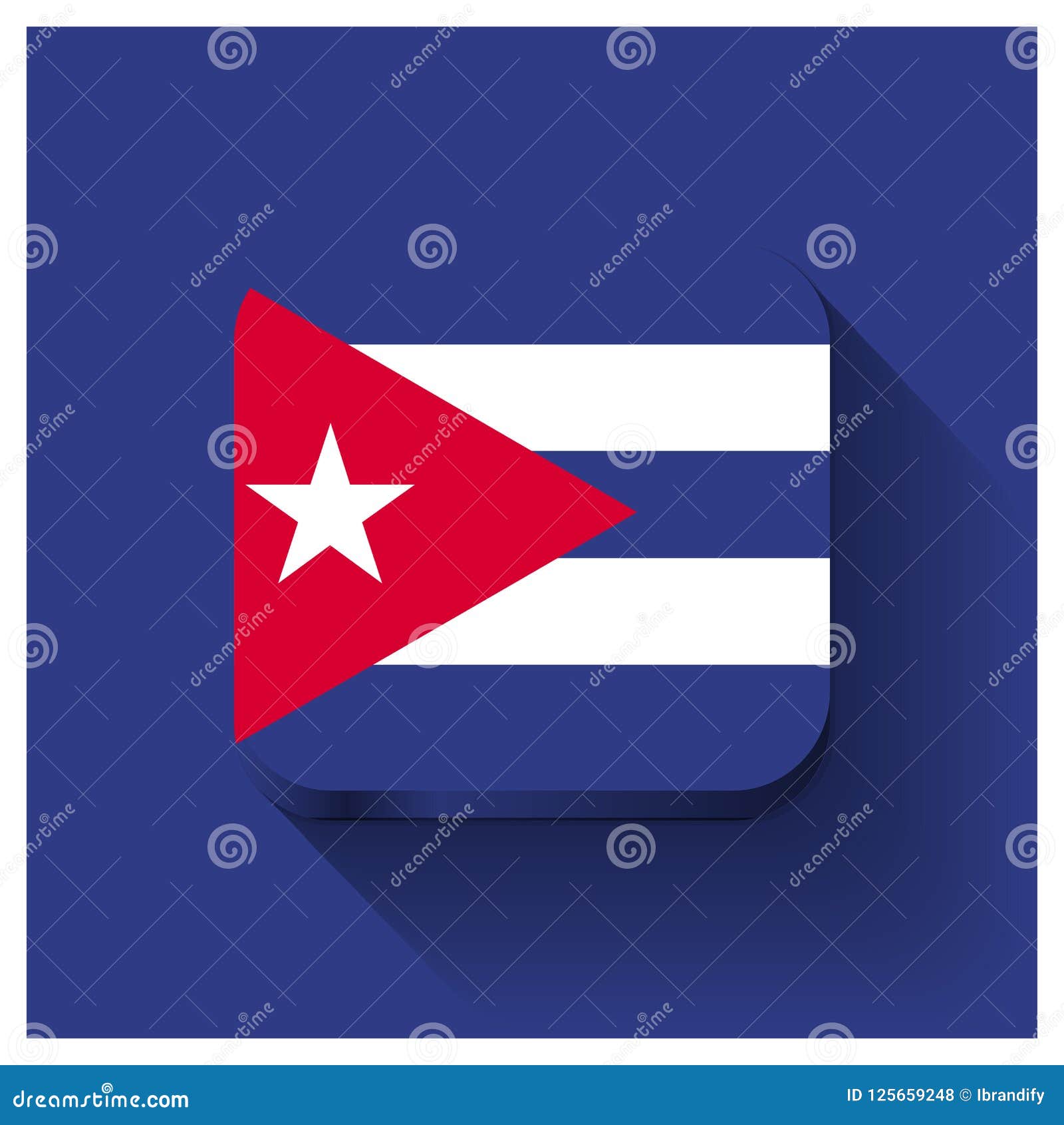 Cuba flag design vector stock vector. Illustration of country - 125659248