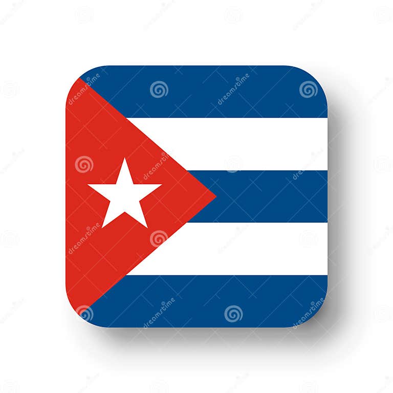 Rounded Square Vector Flag of Cuba Stock Vector - Illustration of cuba, sharp: 261085488