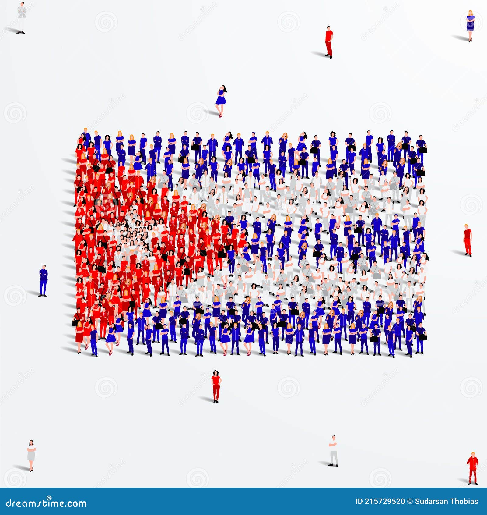 Cuba Flag A Large Group Of People Form To Create The Shape Of The