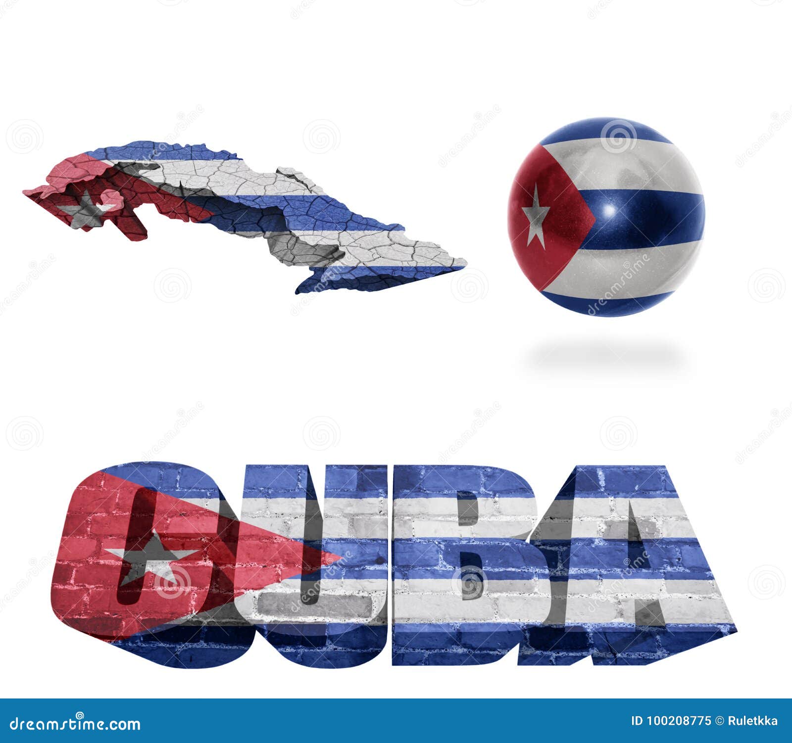 Cuba Symbols stock illustration. Illustration of national - 100208775