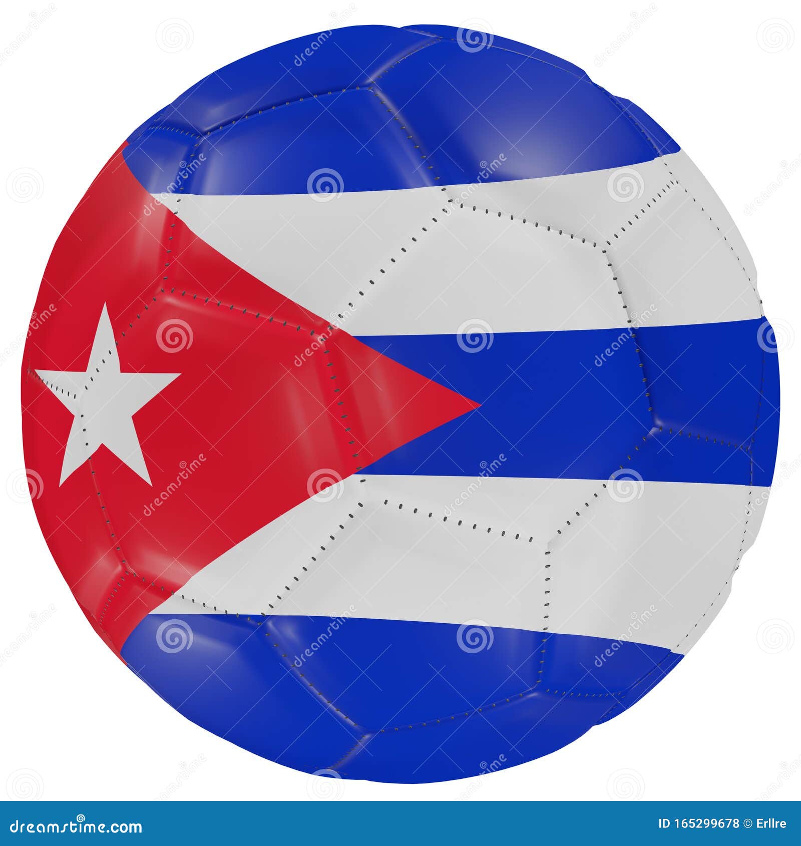 Cuba flag on a soccer ball stock illustration. Illustration of concept ...