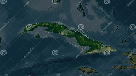 Cuba highlighted. Physical stock illustration. Illustration of region ...