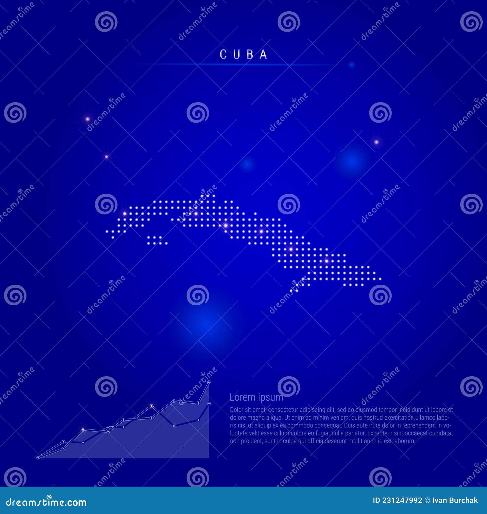 Cuba Map, Infographics Flat Design Colors Snow White, With Names Of ...