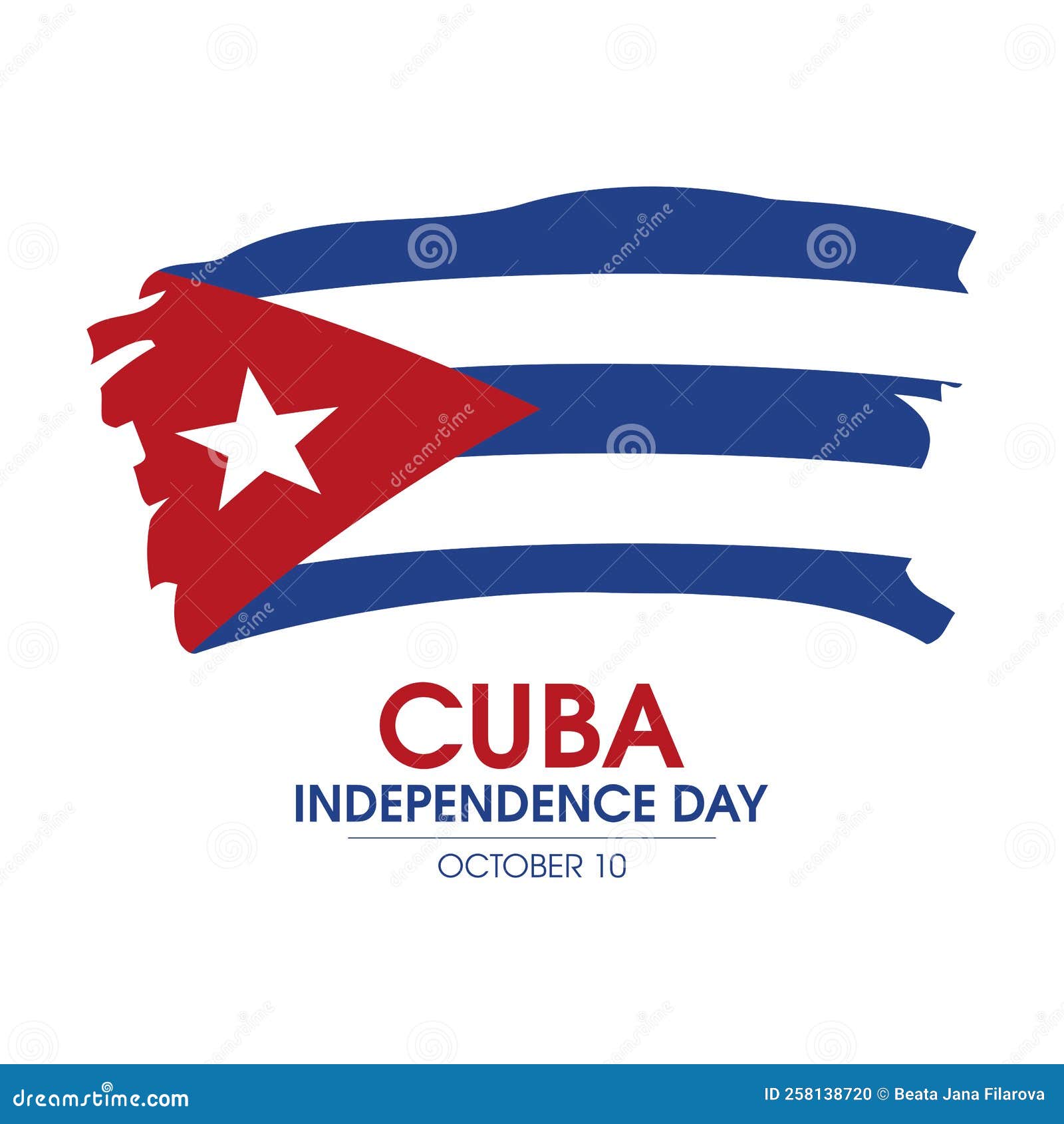 Cuba Independence Day Vector Stock Vector - Illustration of holiday, cuban: 258138720