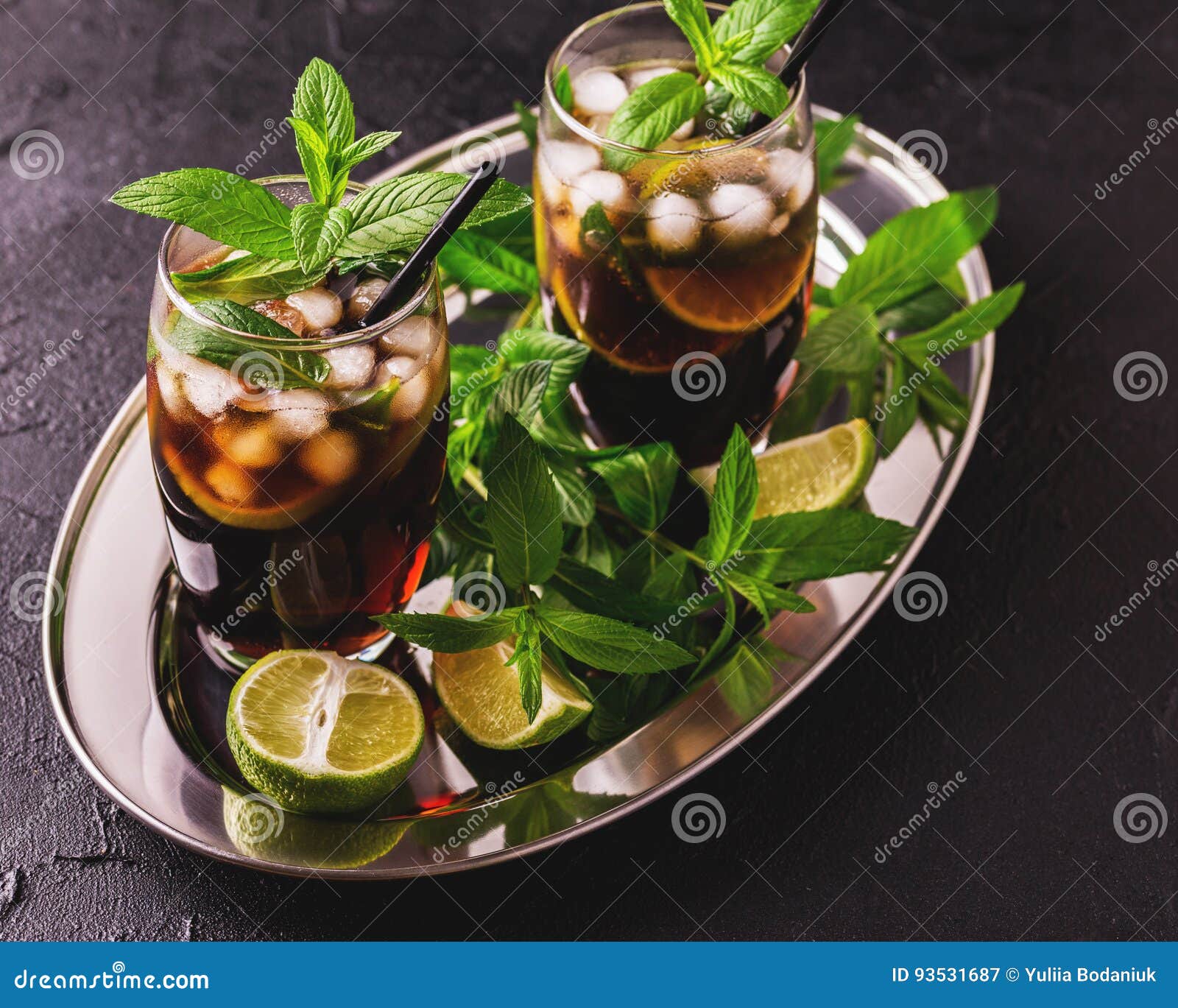 Cola With Lime , Cherry And Peppermint Royalty-Free Stock Image ...