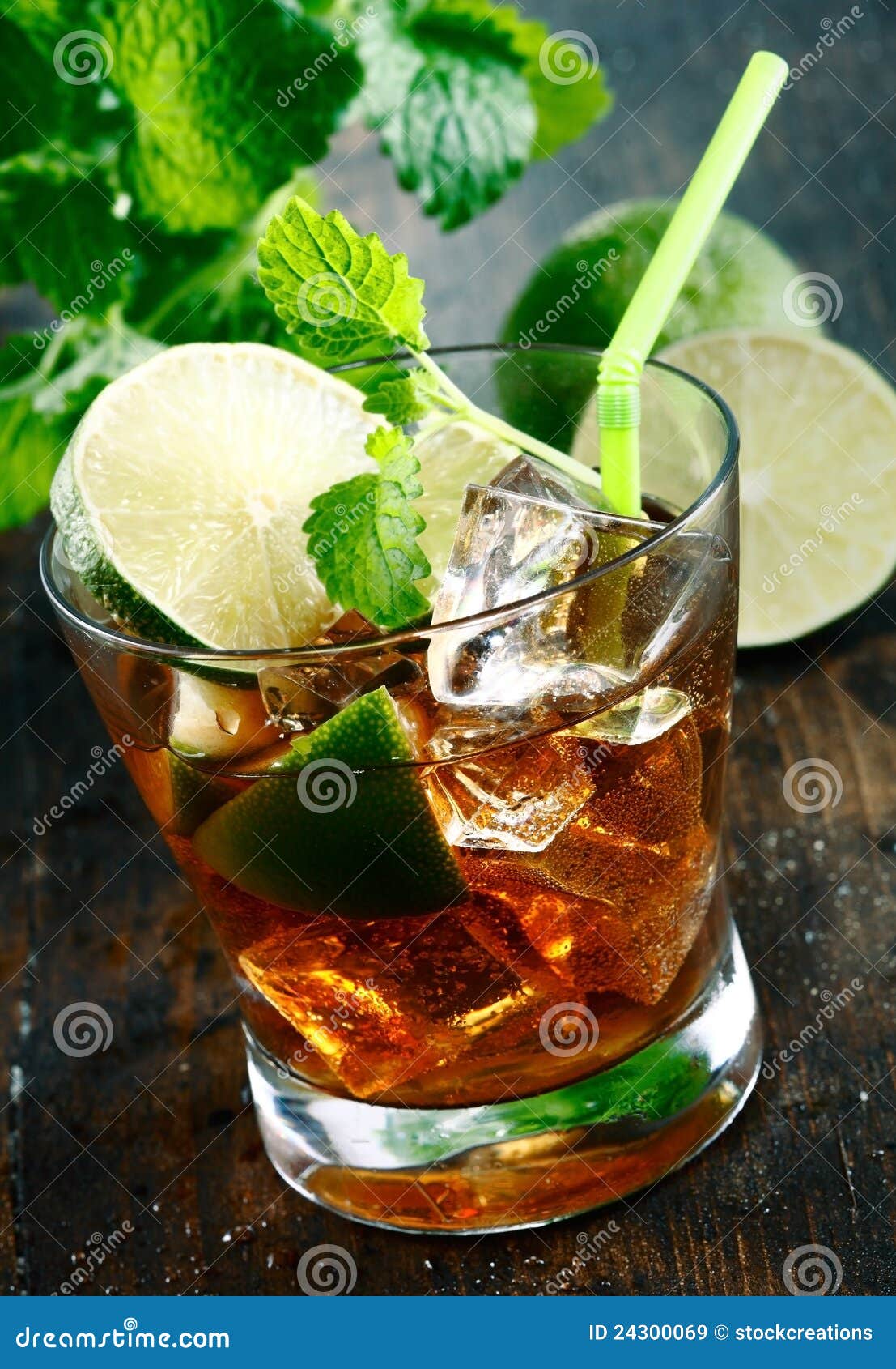 Cuba Libre Drink stock image. Image of shot, cuba, peppermint - 24300069