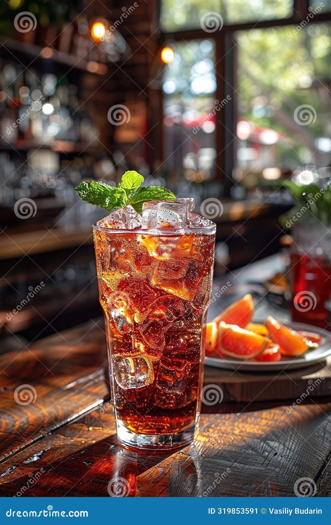 Cuba Libre or Long Island Iced Tea Cocktail with Strong Drinks Stock ...
