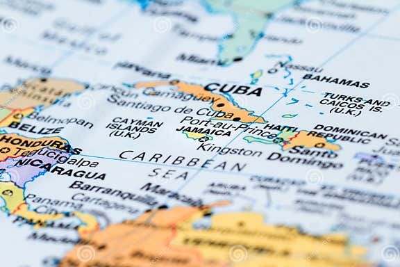 Cuba on a map stock image. Image of mapping, country - 104678953
