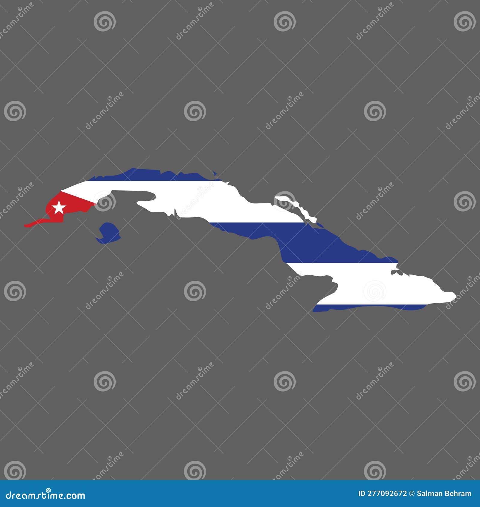 Cuba Map Flag stock vector. Illustration of caribbean - 277092672