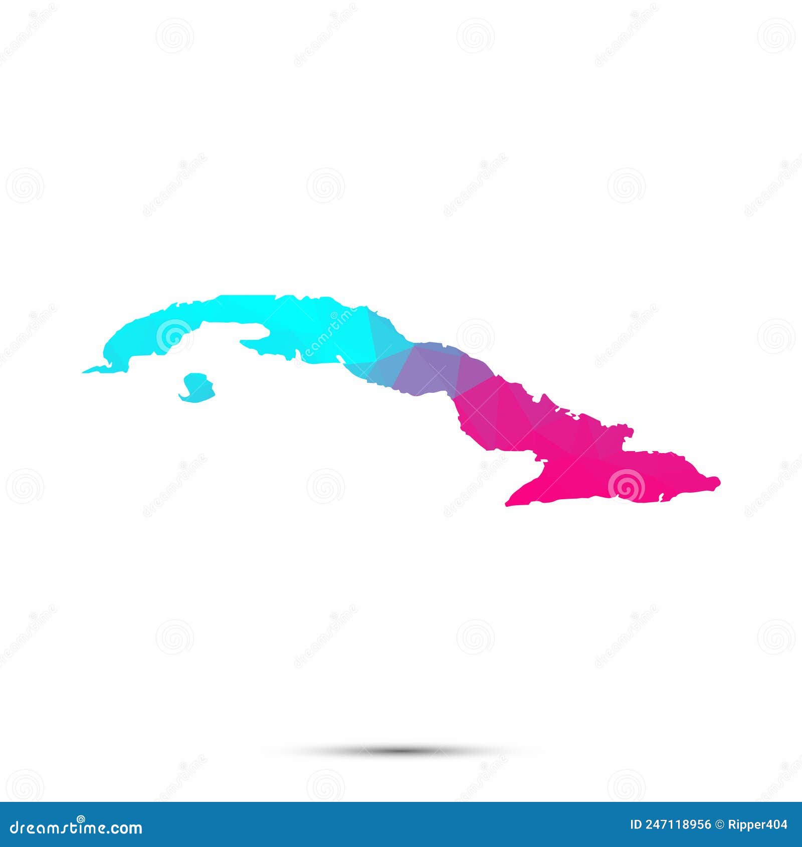 Cuba Low Poly Logo. Vector Illustration | CartoonDealer.com #152851806