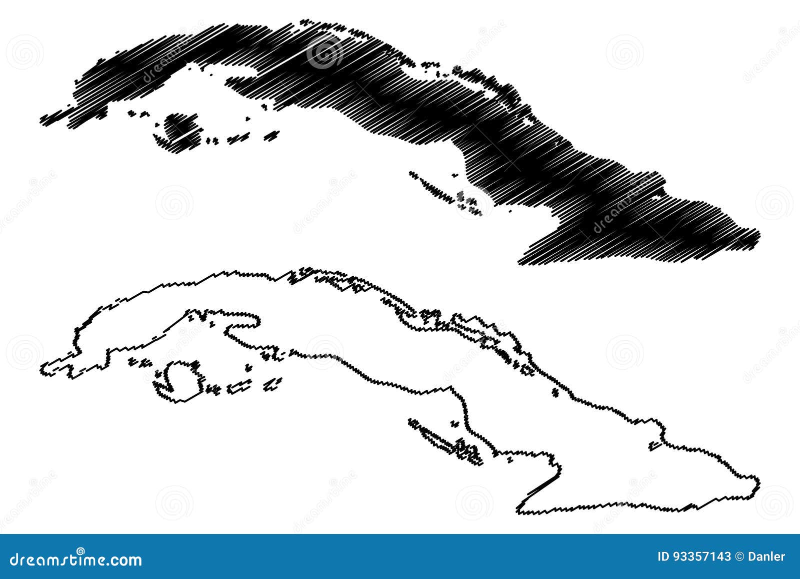 Cuba map vector stock vector. Illustration of archipelago - 93357143