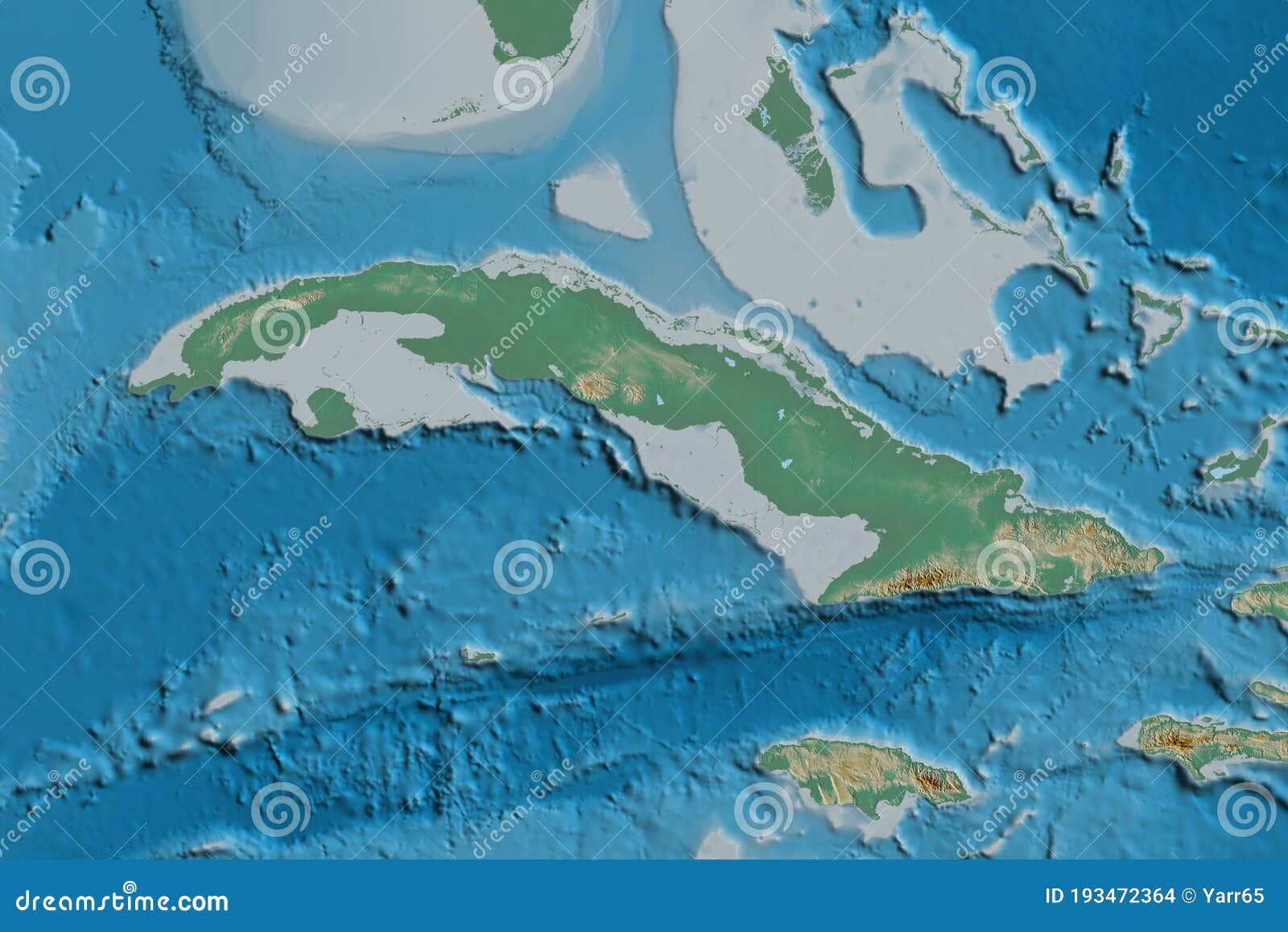 Cuba neighbourhood. Relief stock illustration. Illustration of country ...